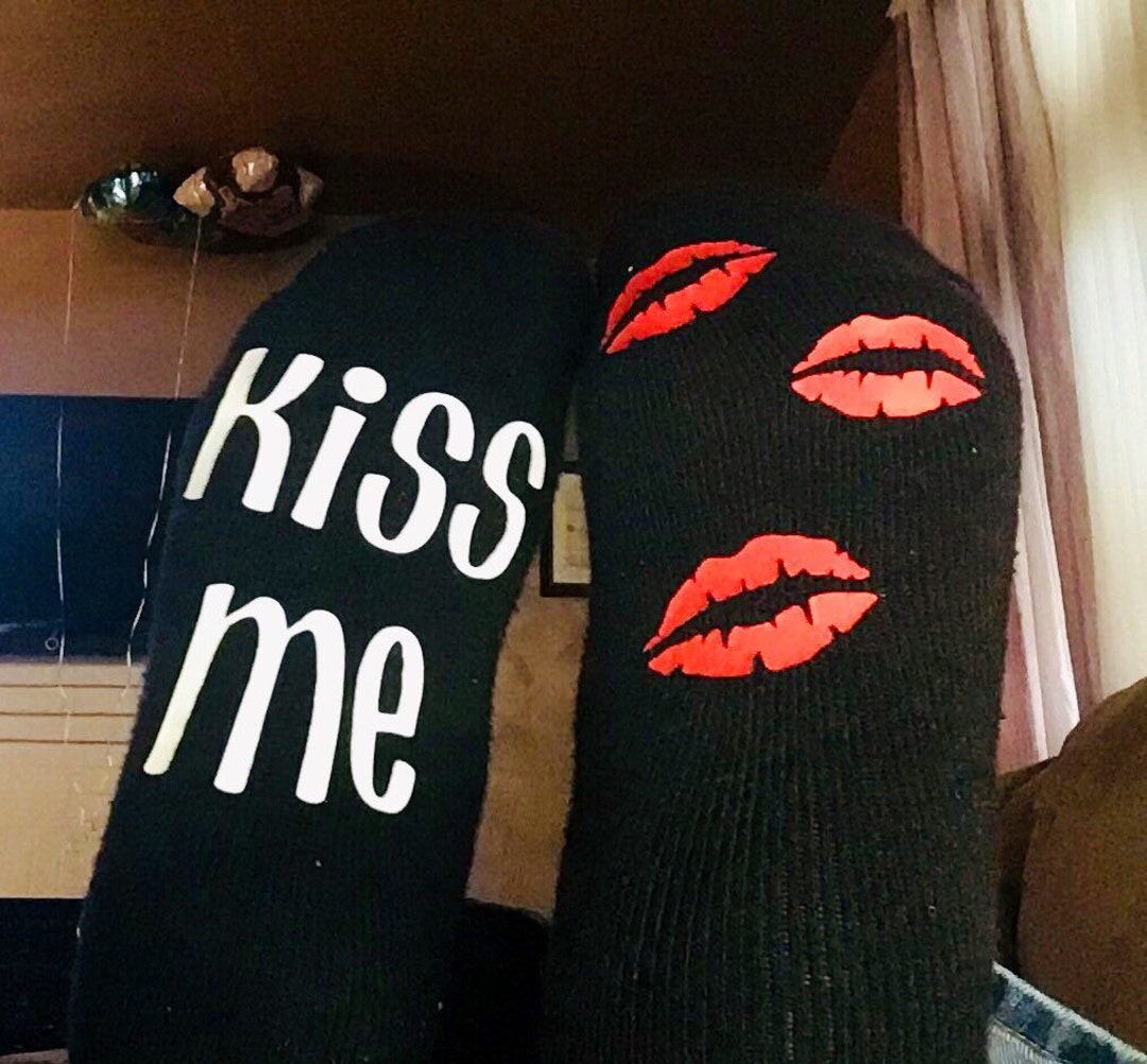 Kiss Me Socks, Funny Valentine's Day Novelty Socks - Etsy