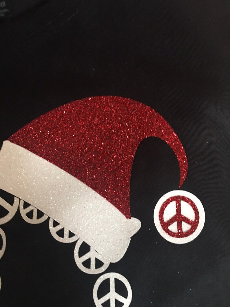 Christmas Shirt Peace Peace Sign Christmas Santa Shirt - Etsy