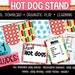 Hot Dog Stand - Dramatic Play Printable - Money - Math Skills - Social ...