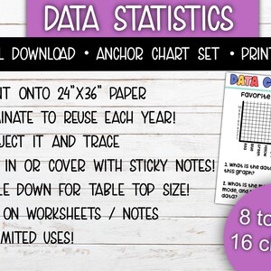 Digital Anchor Chart - Grade 2, 3, 4 - Math - Data Statistics ...