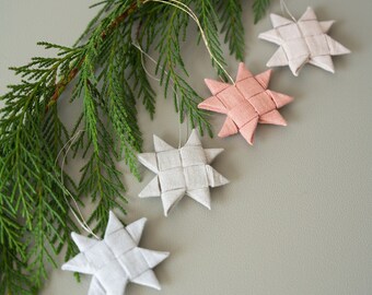 Folded Fabric Star Ornaments - Etsy