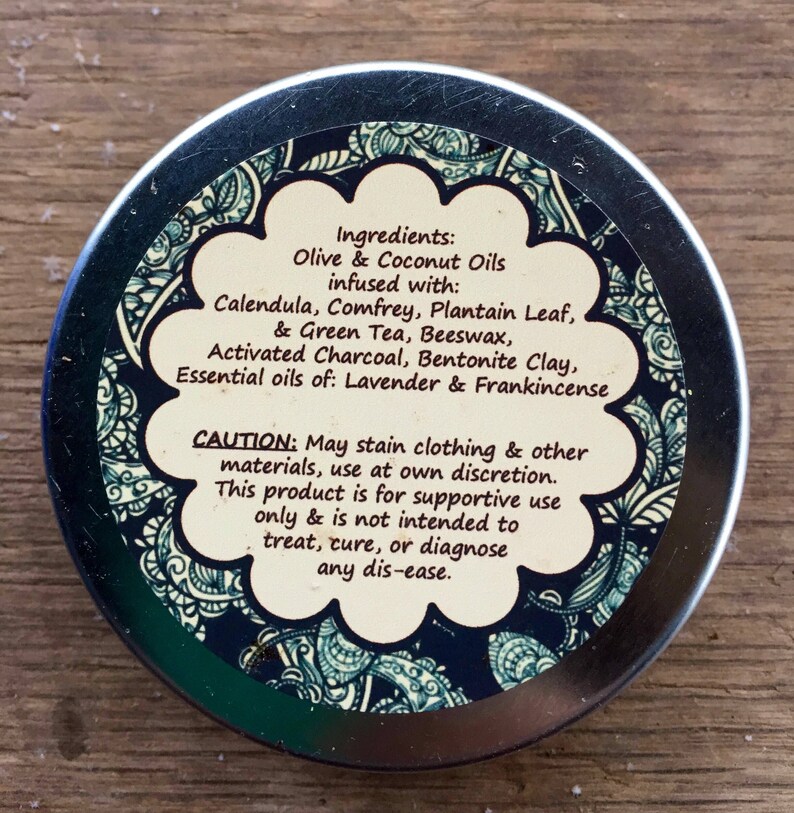 Acne Poison Ivy Bug Bite Organic Black Drawing Salve with | Etsy
