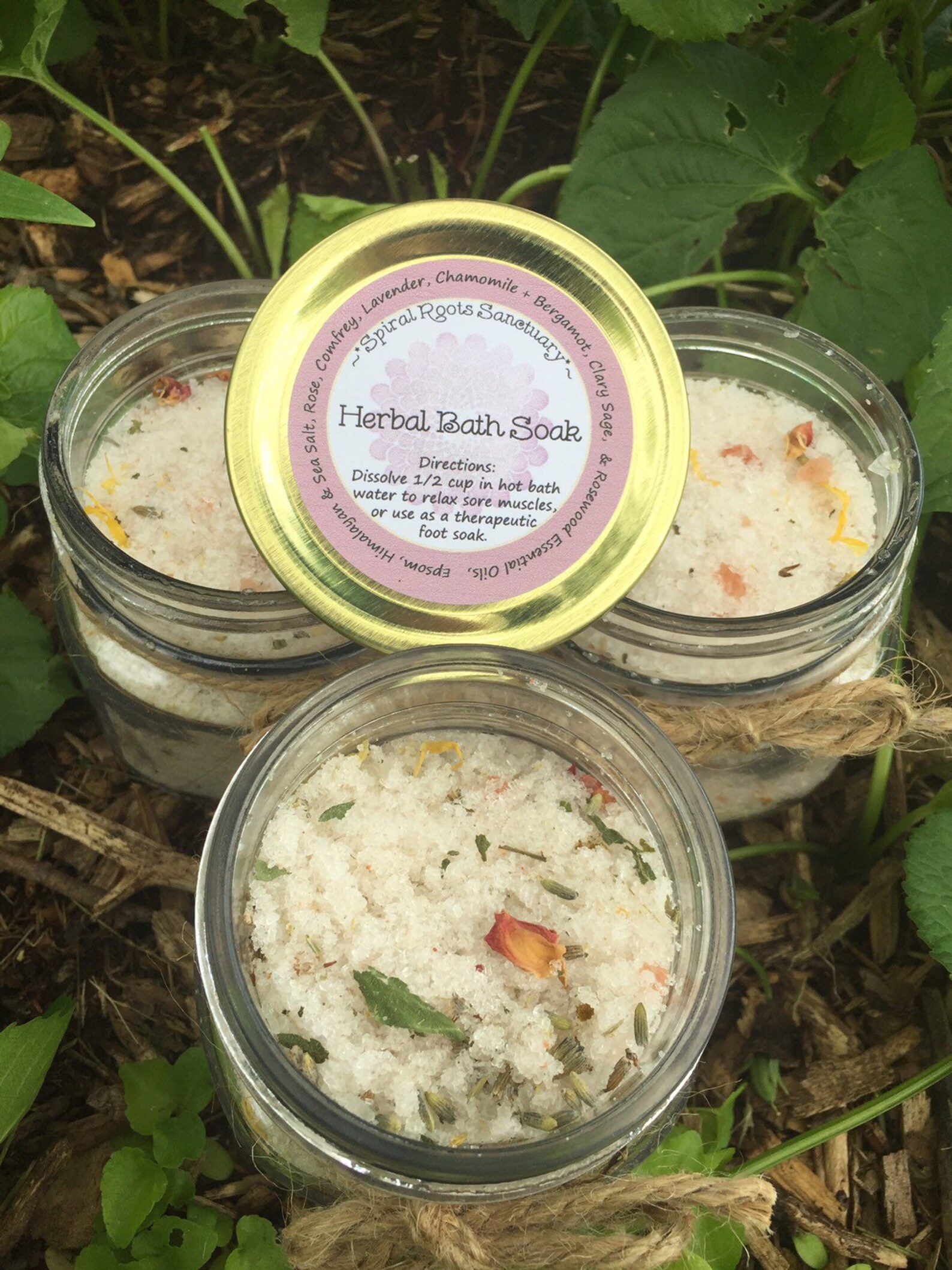 Herbal Bath Soak Salts for Relaxation Stress W/ Epsom Salt - Etsy