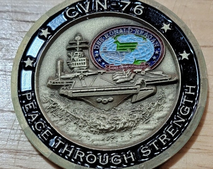 USS Ronald Reagan CVN-76 Challenge Coin. US Navy - Etsy
