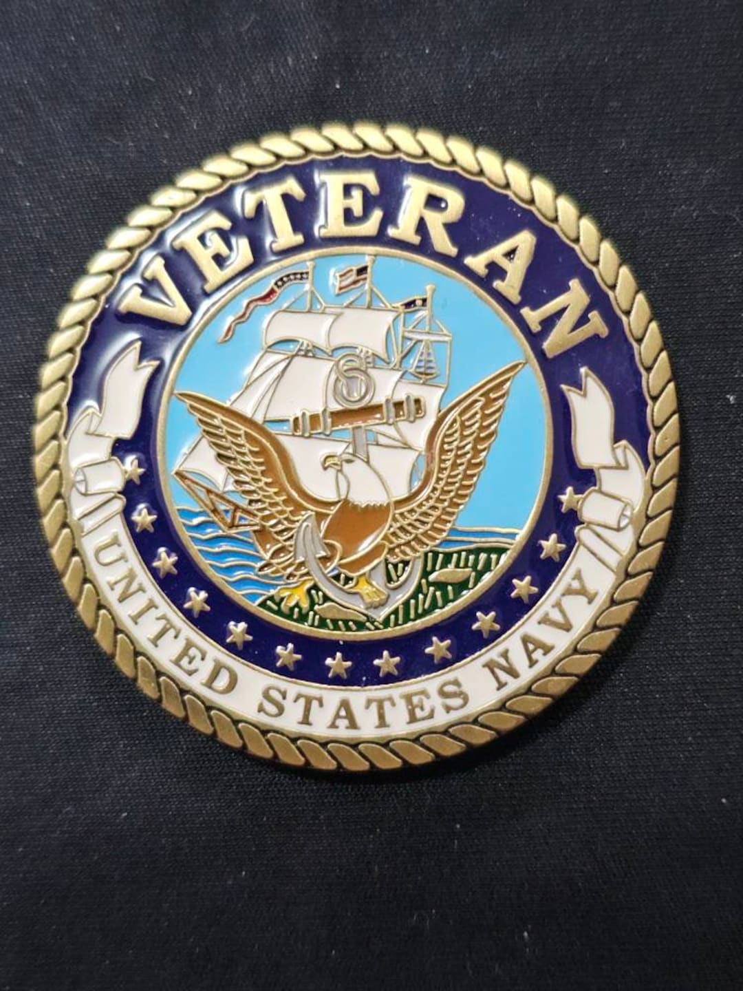 US Navy VETERAN Challenge Coin. - Etsy