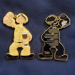 Chief Petty Officer POPEYE Challenge Coin With Anchors Aweigh on Back ...