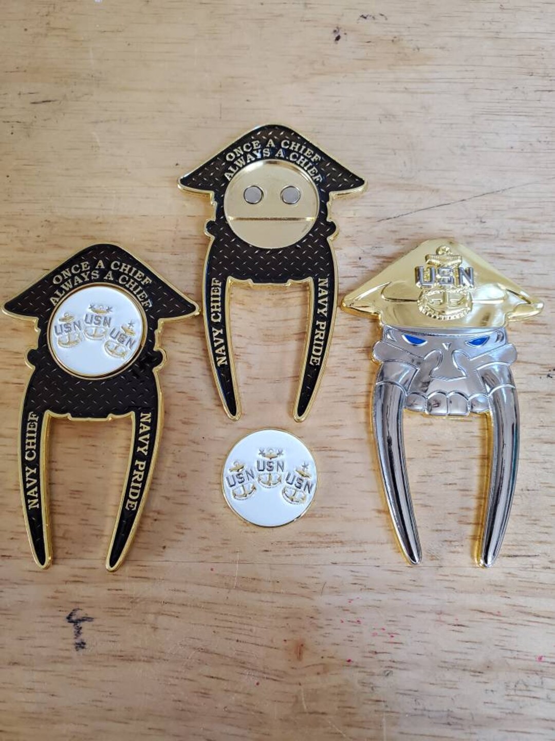 Chief Petty Officer Golf Divot Tool Challenge Coin With Ball Marker - Etsy