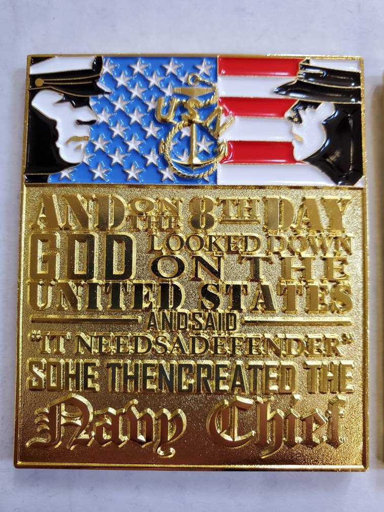 US Navy Chief Petty Officer Blue Print Challenge Coin CPO SCPO - Etsy
