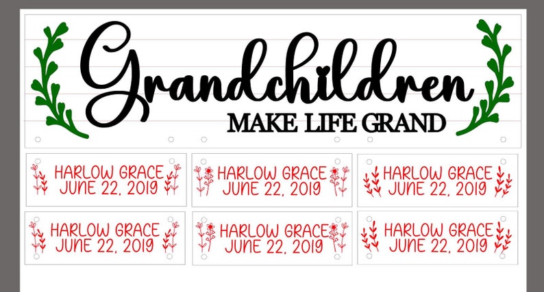 Grandchildren Signs Svg | Personalized Grandchildren Signs Svg ...
