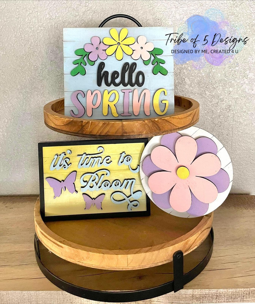 Spring Fast and Easy DIY Kit Svg Files | Spring Tiered Tray Svg | Quick ...