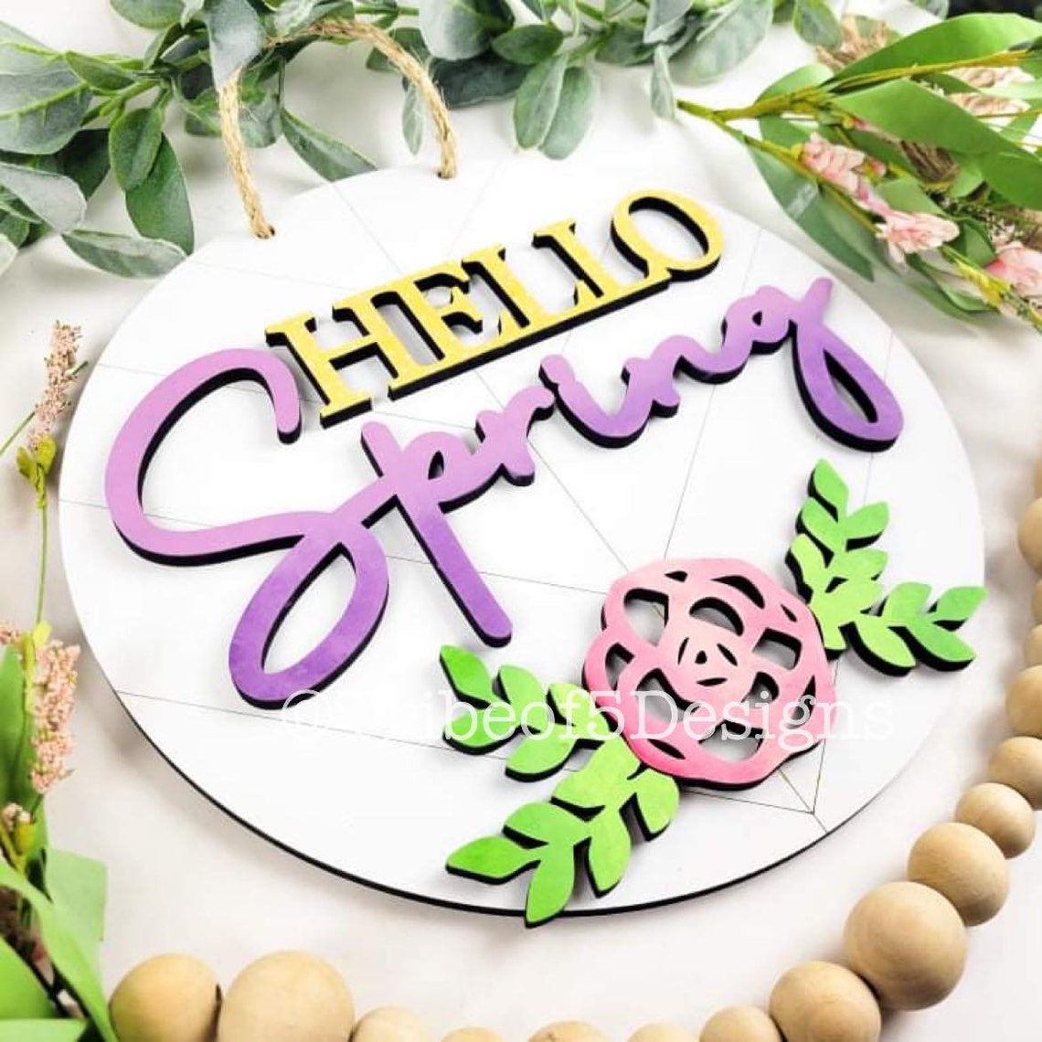 Spring Door Sign Svg Spring Door Hang Svg Hello Spring | Etsy