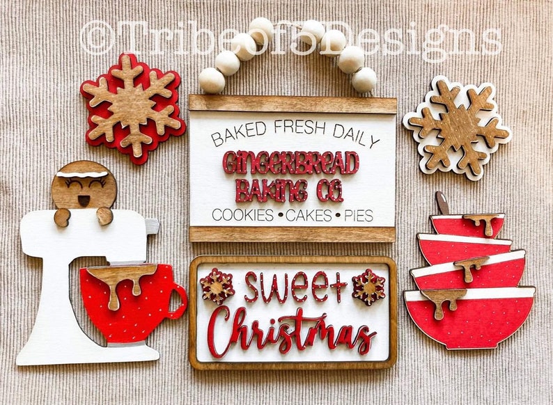 Gingerbread Tiered Tray Svg Gingerbread Tier Tray Svg - Etsy