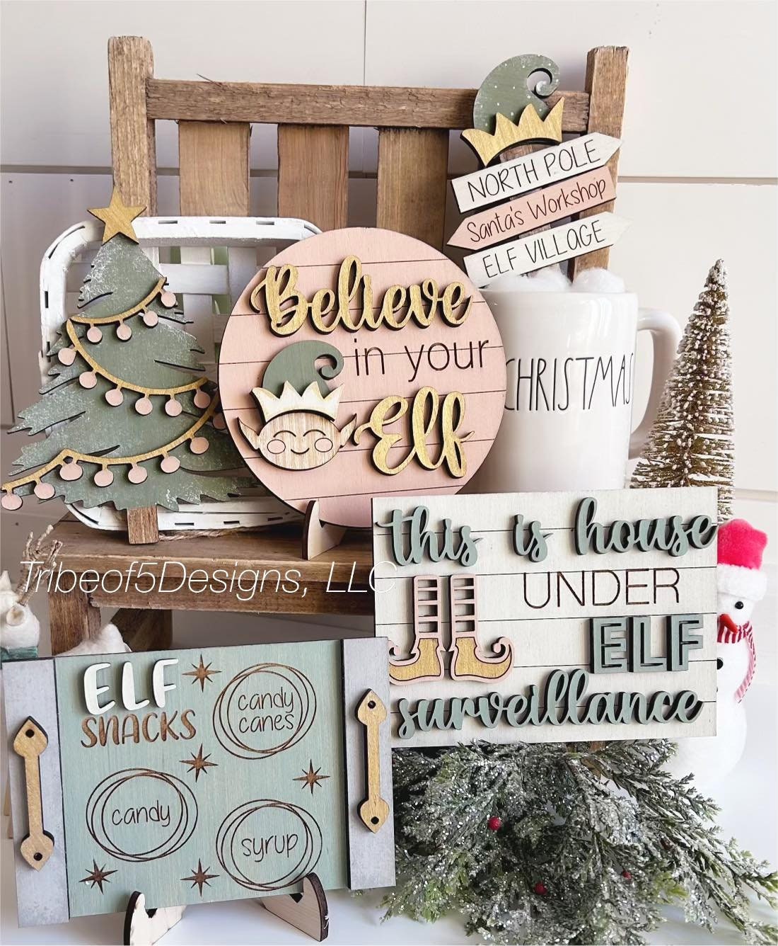 Elf Tiered Tray Svg | Elf Tier Tray Svg | Christmas Tiered Tray Svg ...