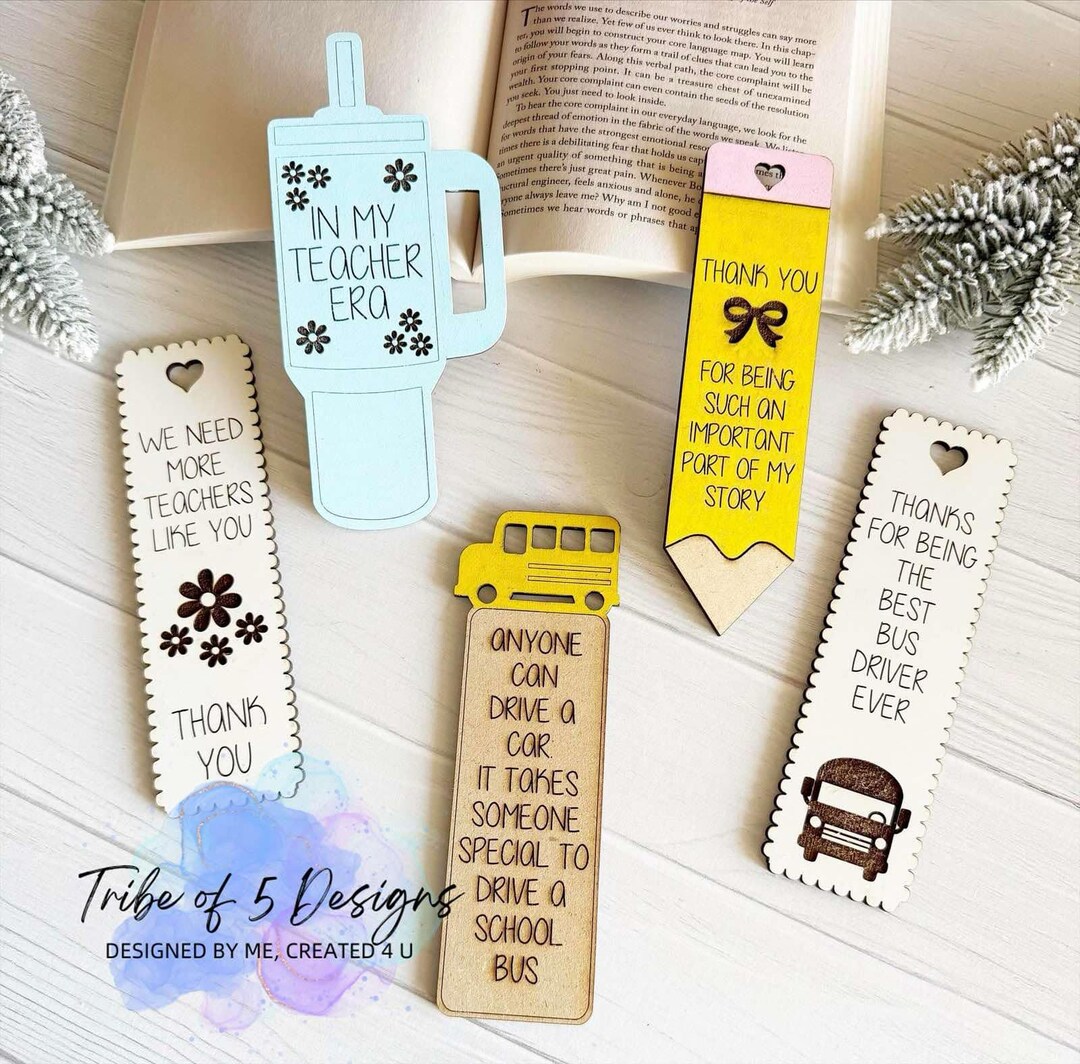 Teacher Bookmarks Svg | Bus Driver Bookmarks Svg | Laser Bookmarks Svg ...