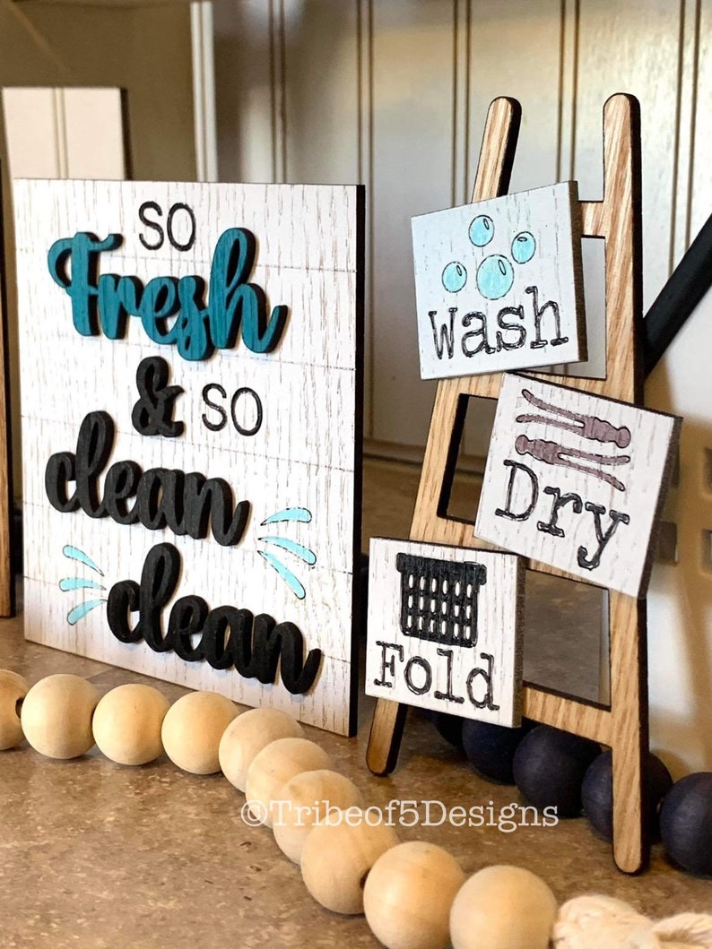 Laundry Room Tiered Tray Svg | Laundry Room Tier Tray Svg | Glowforge ...