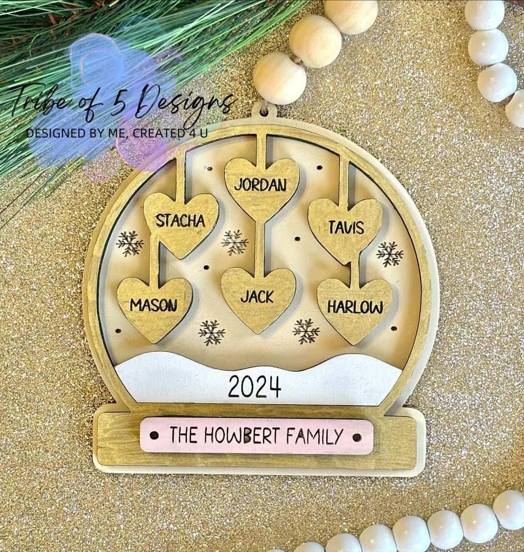 Personalized Family Ornaments Svg | Personalized Christmas Ornaments ...