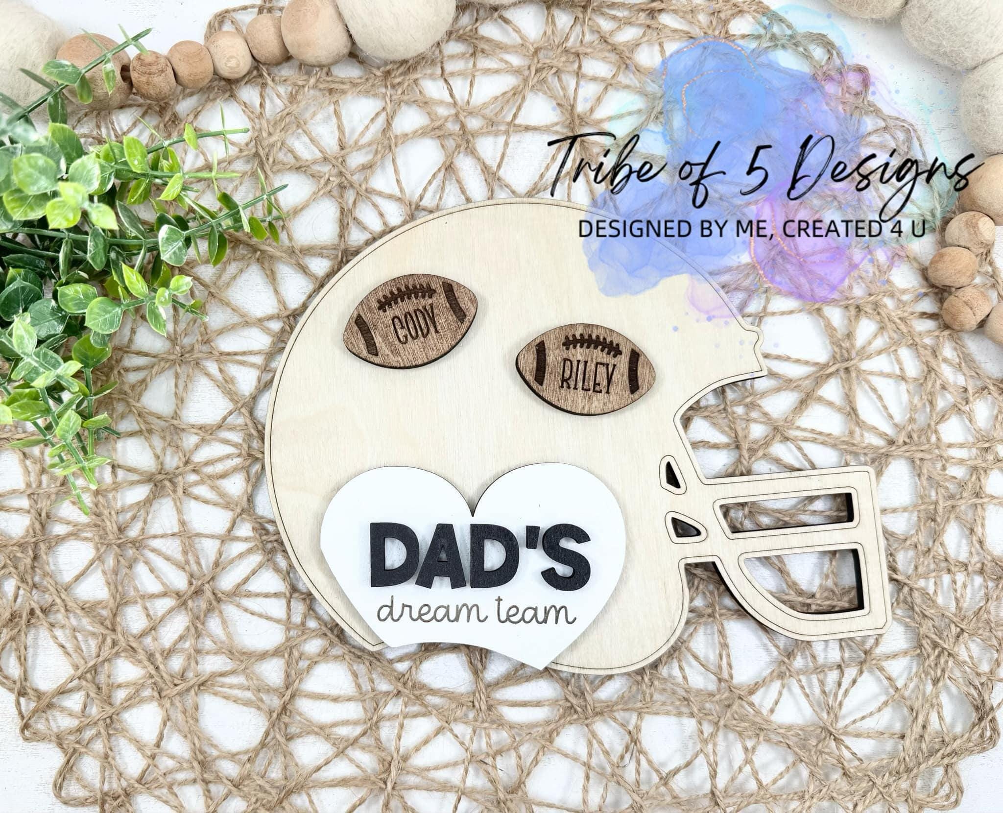 Football Dad Signs Svg | Fathers Day Football Signs Svg | Personalized ...