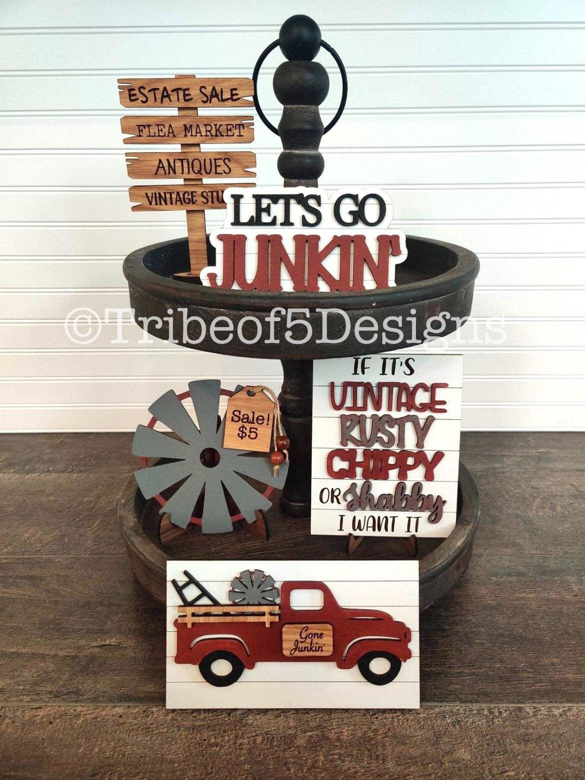 Gone Junkin Tiered Tray Svg Gone Junkin Tier Tray Svg Flea - Etsy