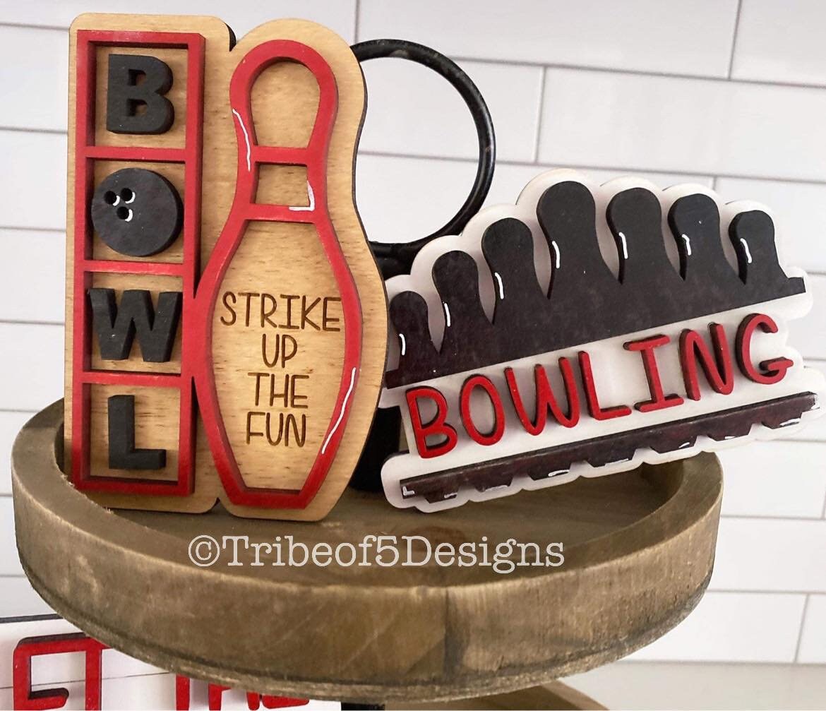 Bowling Tiered Tray Svg Bowling Tier Tray Svg Bowling - Etsy