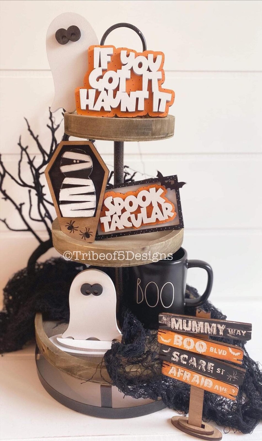 Halloween Tiered Tray Svg | Halloween Tier Tray Svg | Ghost Tiered Tray ...