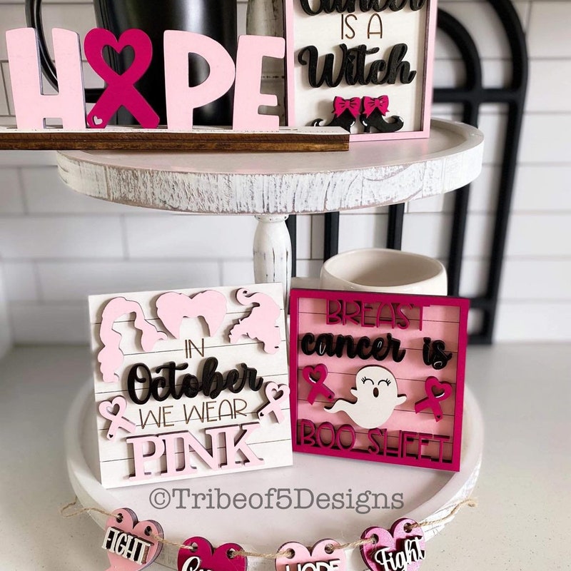 Breast Cancer Awareness Table Decor - Etsy