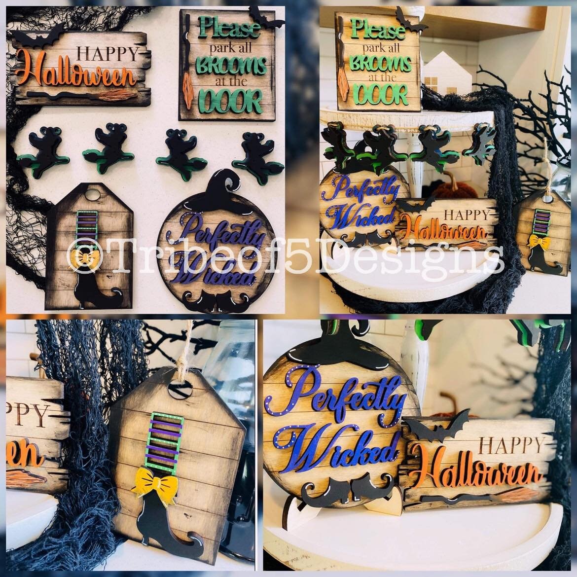 Halloween Tiered Tray Svg Halloween Tier Tray Svg Witch - Etsy