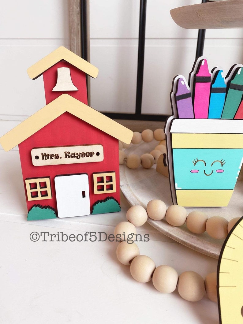 Teacher Tiered Tray Svg Teacher Tier Tray Svg School - Etsy