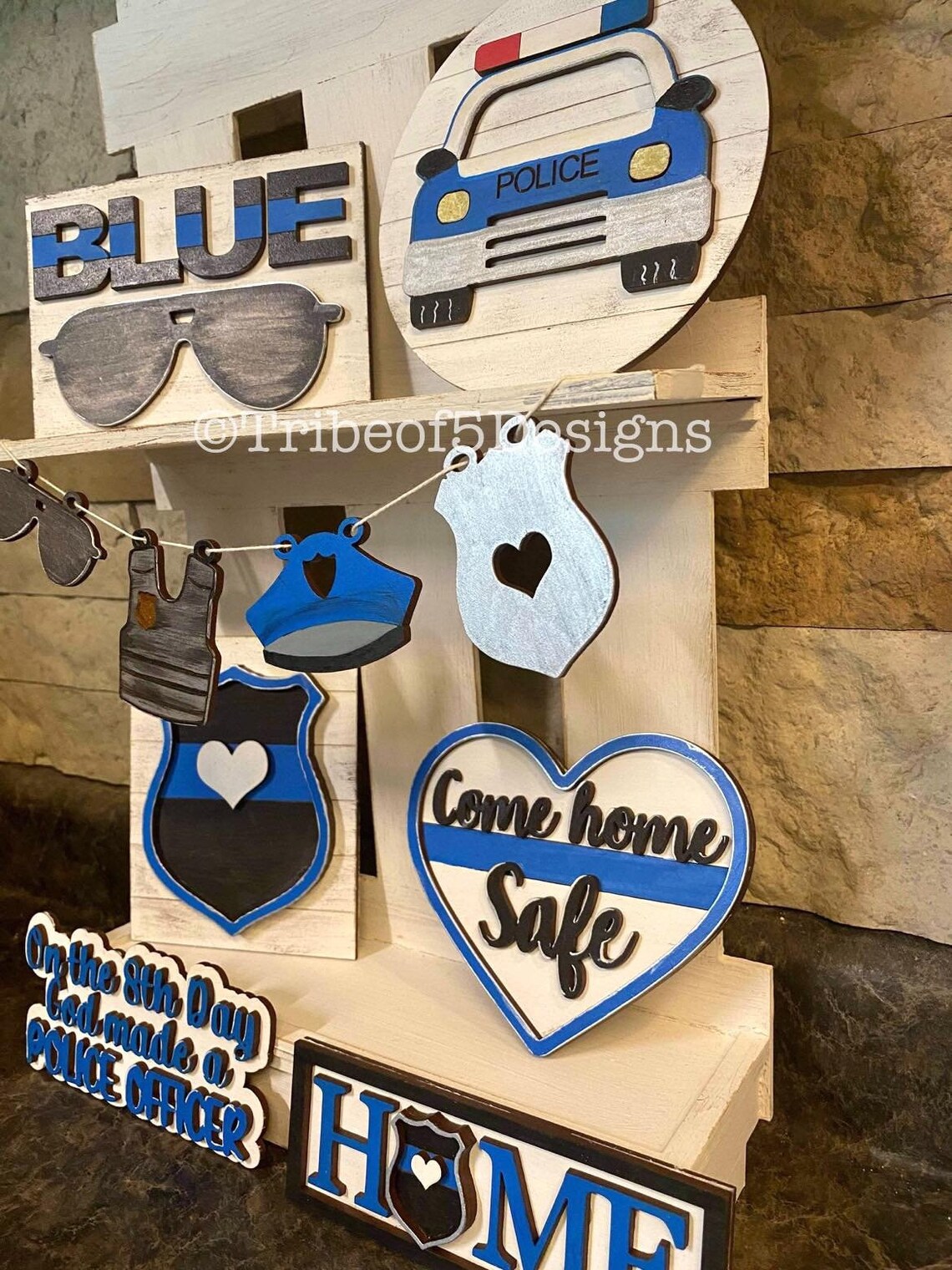 Police Tiered Tray Svg Police Tier Tray Svg Police Signs | Etsy