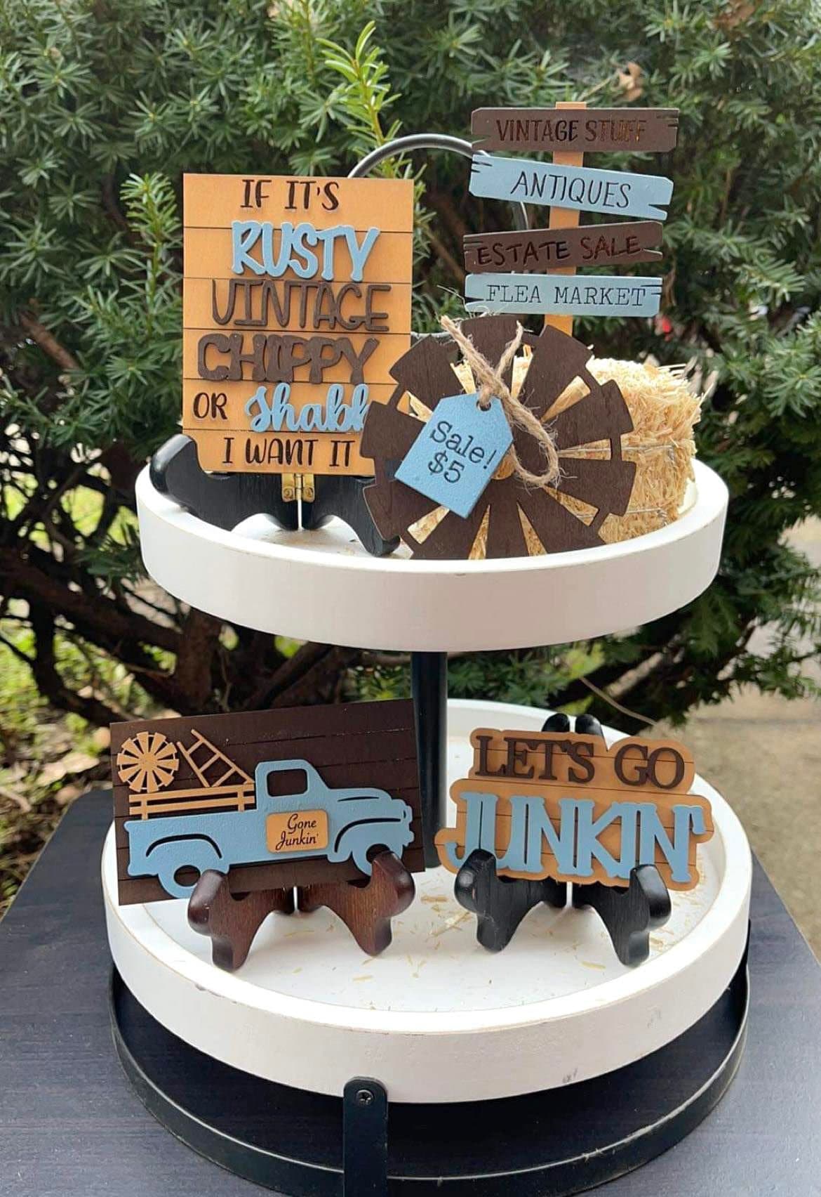 Gone Junkin Tiered Tray Svg Gone Junkin Tier Tray Svg Flea - Etsy