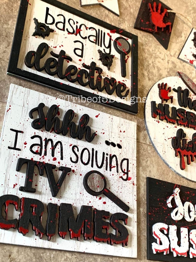 True Crime Tiered Tray Svg | True Crime Tier Tray Svg | Glowforge Files ...