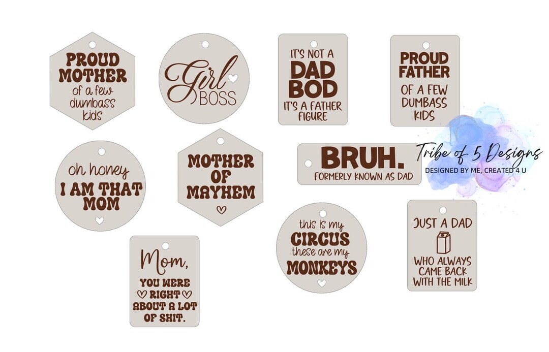 Funny Keychains Svg Wood Keychains Svg Funny Wood Keychains Svg Mom ...