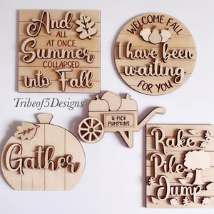 Fall Tiered Tray Svg | Fall Signs Svg | Autumn Tiered Tray Svg | Fall ...