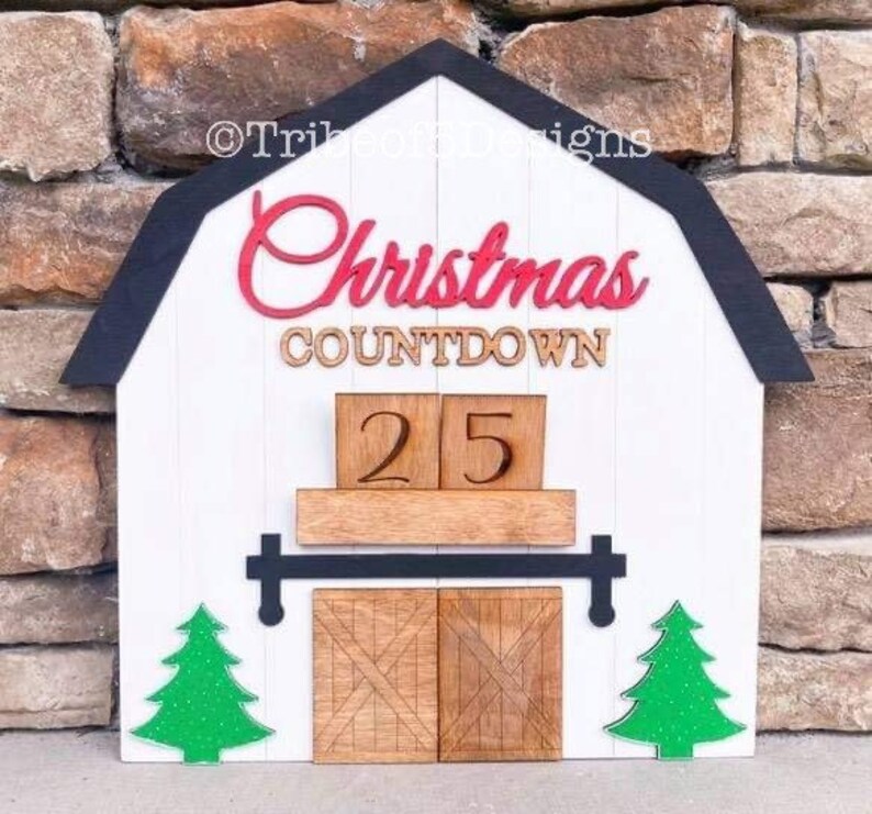 Christmas Countdown Sign Svg Christmas Countdown Svg | Etsy
