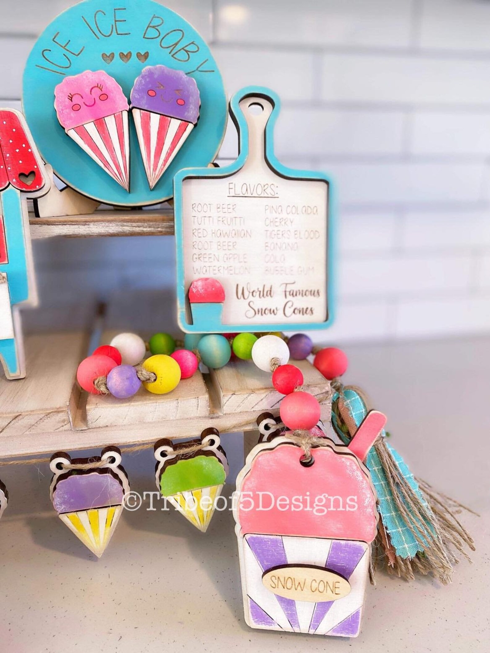 Snow Cone Tiered Tray Svg | Snow Cone Tier Tray Svg | Summer Tiered ...