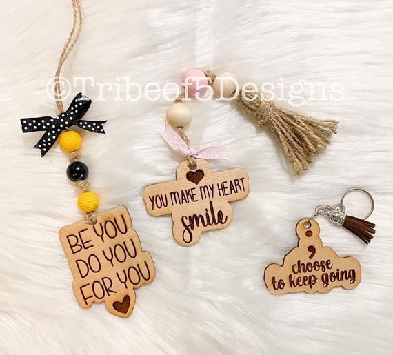 Blanks Wood Keychain Ornament SVG Laser Glowforge File Visual Arts etna ...