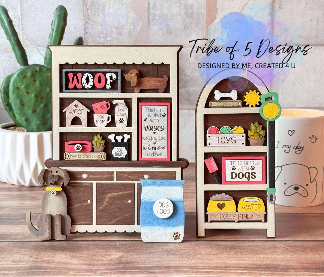 Dog Hutch Shelf Sitter Svg | Dog Shelf Signs Svg | Dog Lover Signs Svg ...