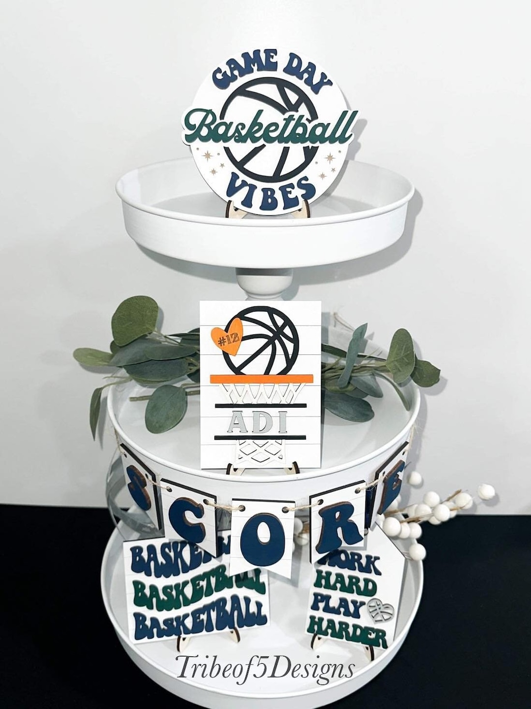 Basketball Tiered Tray Svg | Basketball Tier Tray Svg | Basketball ...