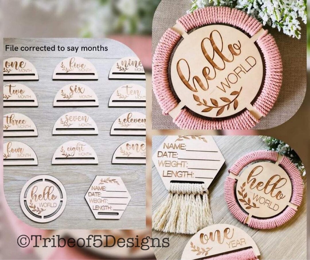 Milestone Signs Svg | Milestone Svg Files | Glowforge Files Svg | Laser ...