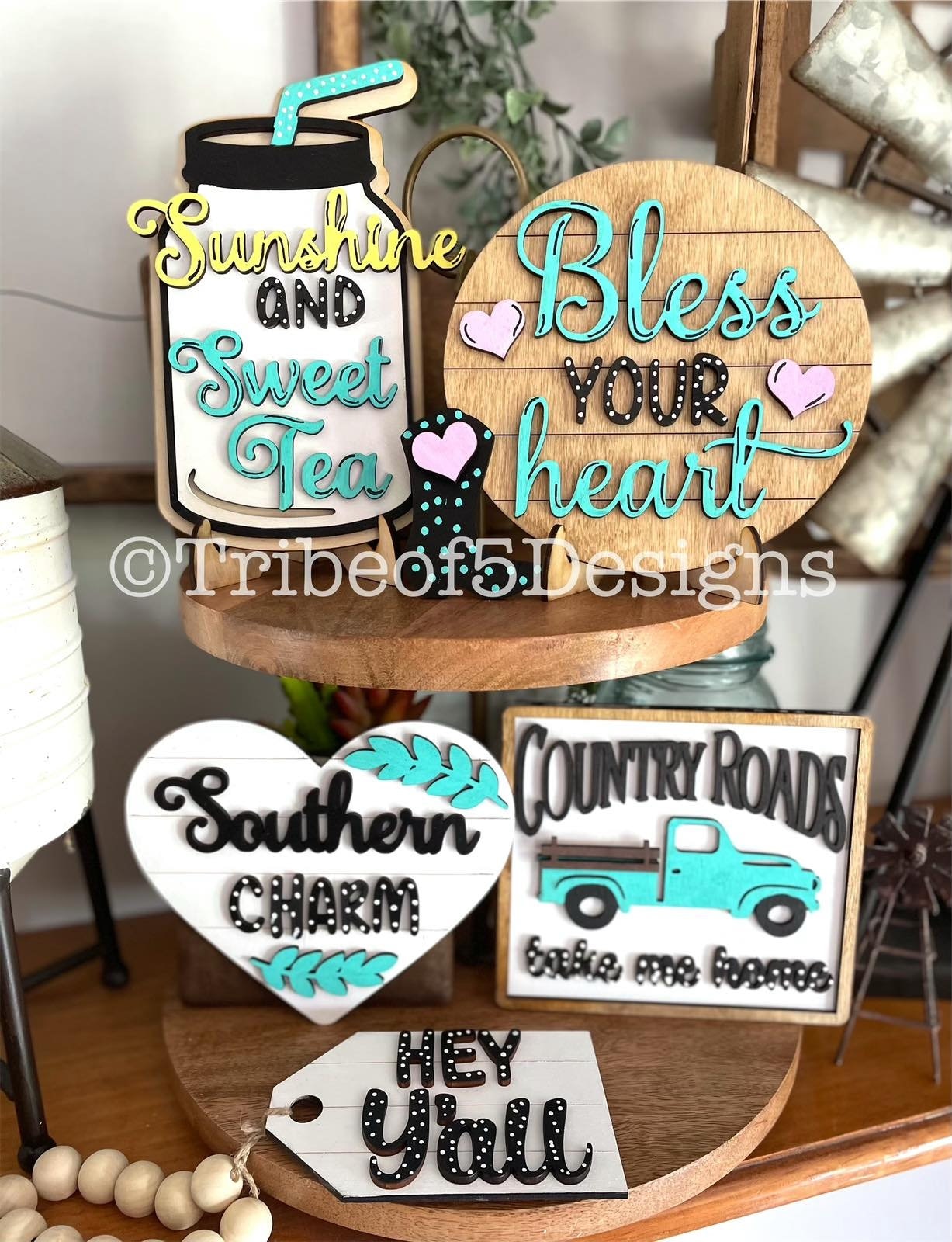 Digital Southern Tiered Tray svg Farmhouse Tiered Tray svg svg Southern ...