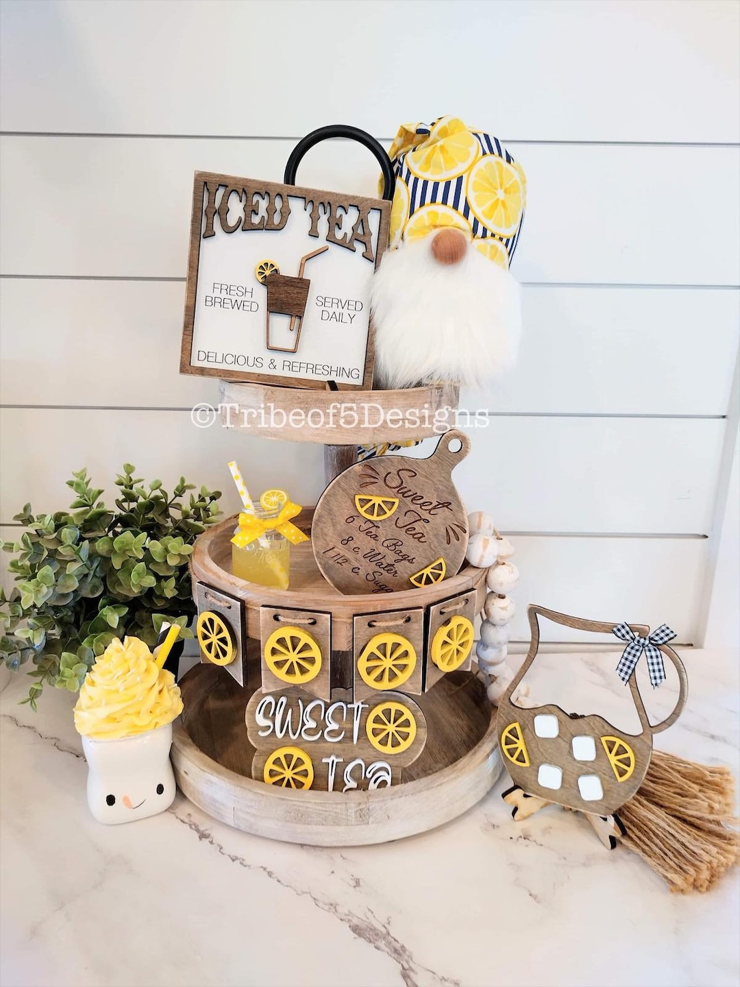 Sweet Tea Tiered Tray Svg | Tea Tier Tray Svg | Summer Tiered Tray Svg ...