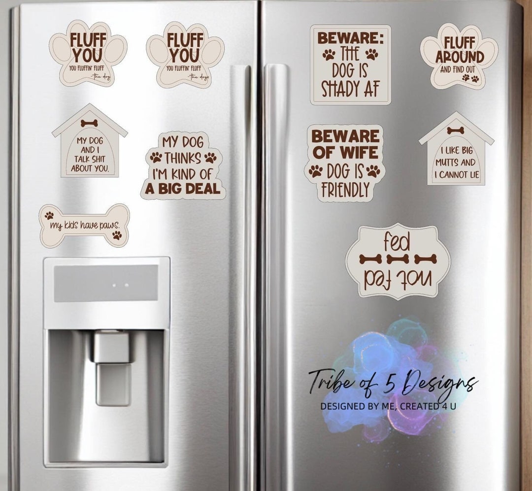 Dog Magnets | Dog Fridge Magnets | Dog Lover Gifts Svg | Dog Wood ...