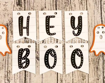 Hey Boo Banner - Etsy
