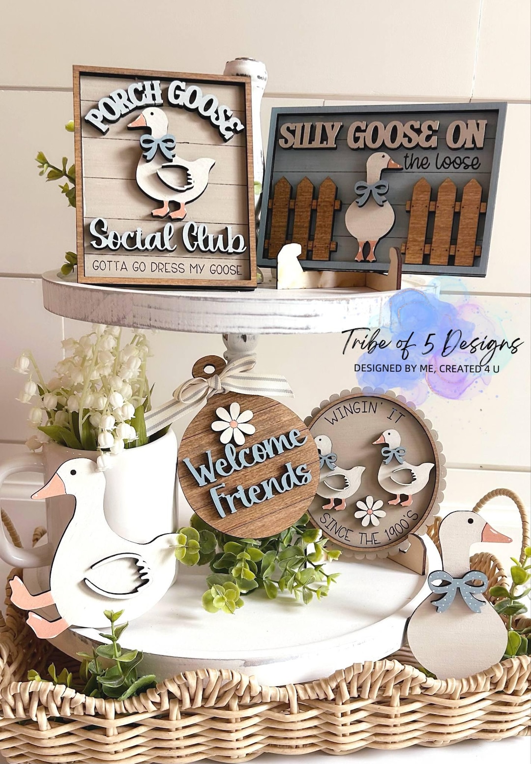 Porch Goose Tiered Tray Svg | Porch Goose Shelf Sitters Svg | Porch ...