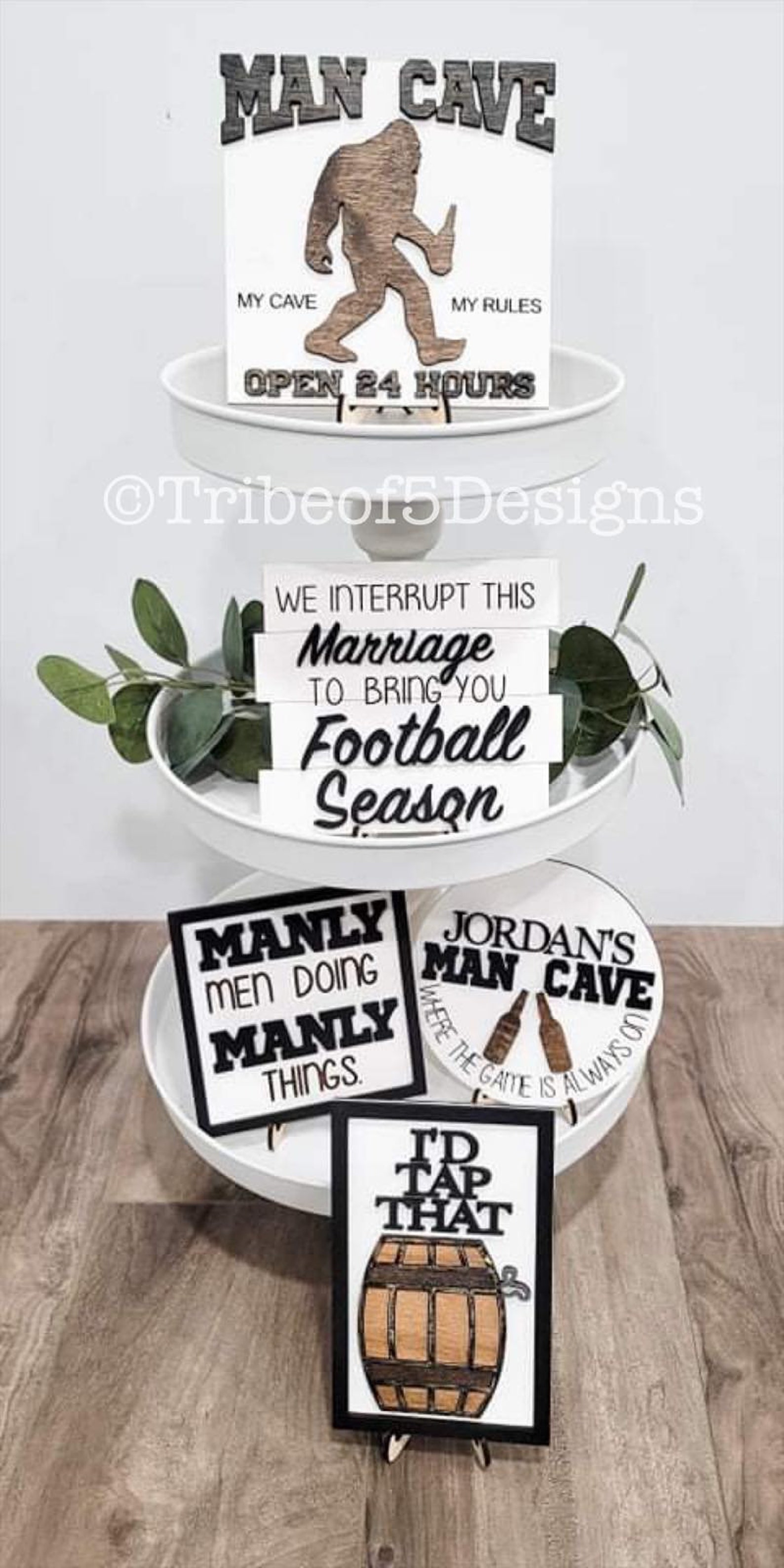 Man Cave Tiered Tray Svg Tiered Tray for Men Man Cave - Etsy