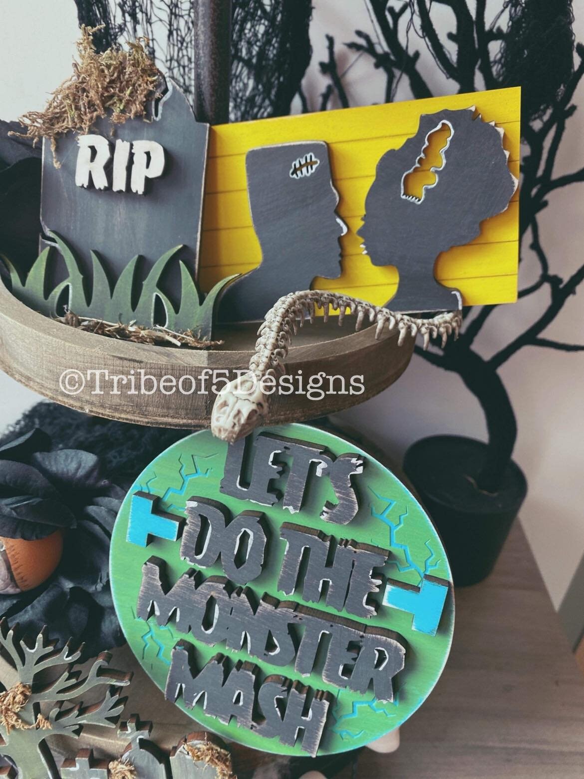 Frankenstein Tiered Tray Svg Frankenstein Signs Svg - Etsy