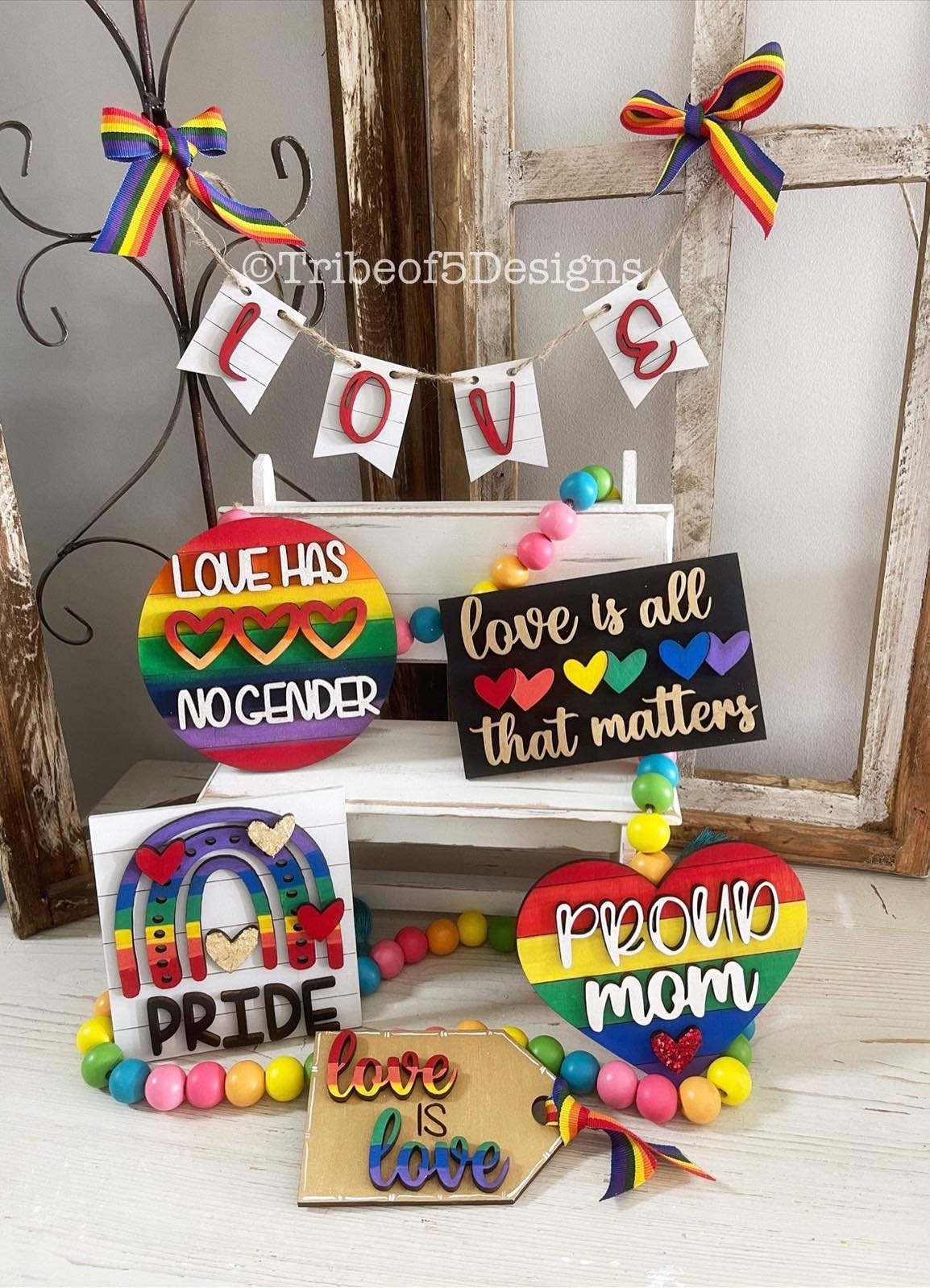 Pride Tiered Tray Svg Pride Signs Svg Pride Tier Tray Svg - Etsy