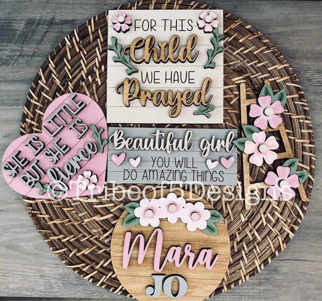 Nursery Signs Svg | Nursery Tiered Tray Svg | Girls Nursery Decor ...