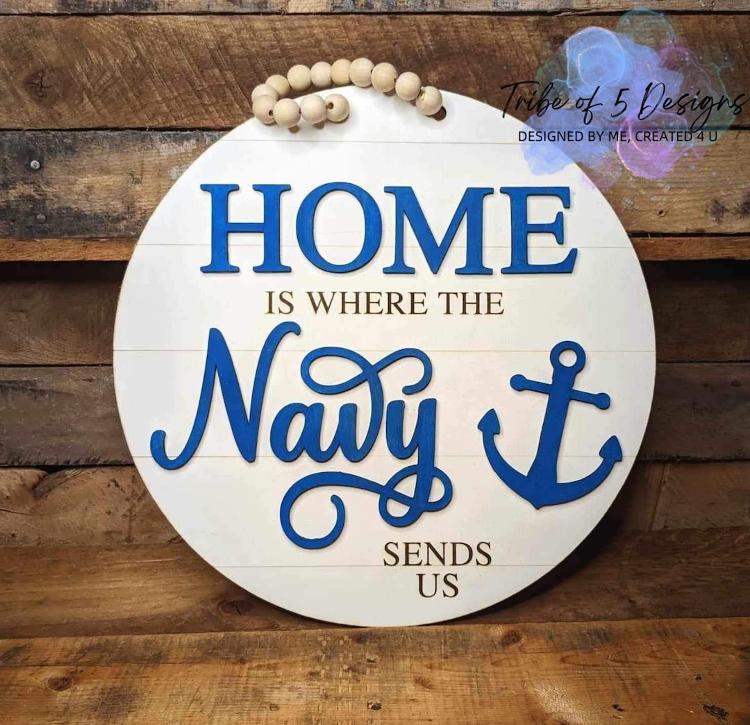 Navy Front Door Hanger Svg | Navy Signs Svg | Front Door Navy Signs ...
