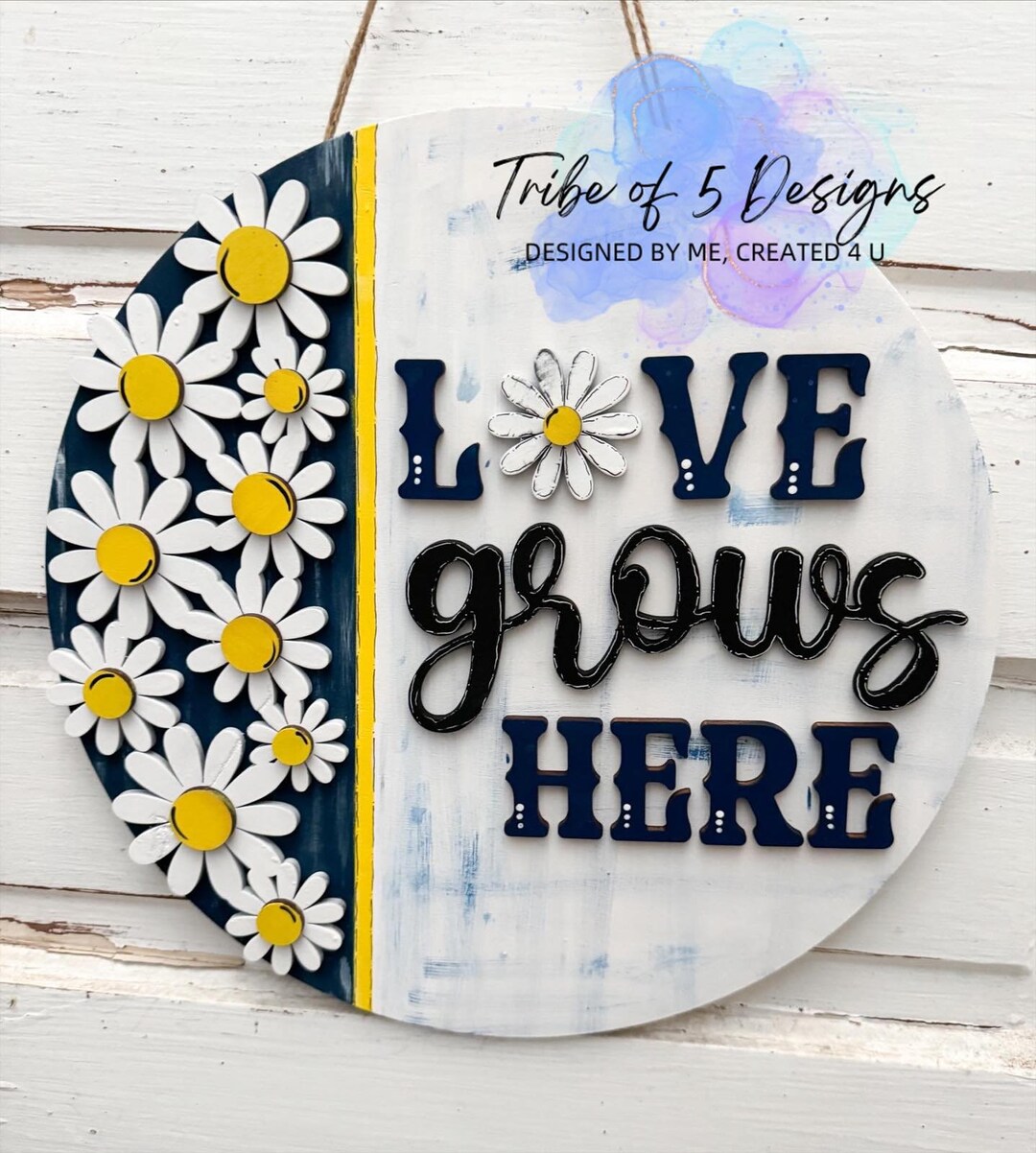 Daisy Door Hanger Signs Svg | Daisy Door Signs Svg | Daisy Signs | Love ...