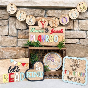 Playroom Signs Svg | Playroom Svgs | Tiered Tray Signs Svg | Tier Tray ...
